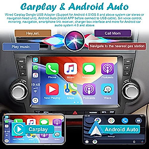 for 2009-2012 Toyota Highlander Radio, Roinvou Android 10.1 CarPlay Stereo with 10.1'' Touch Screen Bluetooth Car Audio Receiver Support Android Auto Mirror Link GPS WiFi SWC FM Radio Backup Camera