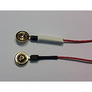 EEG Gold Cup Electrodes 48 Inch Wire with 1.5 DIN Plug Assorted Colors Package of 20