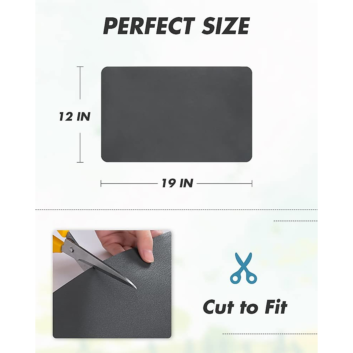 AMOAMI-Coffee Mat Hide Stain Rubber Backed Absorbent Dish Drying Mat for Kitchen Counter-Coffee Bar Accessories Fit Under Coffee Maker Coffee Machine Coffee Pot Espresso Machine Dish Rack 12"x19