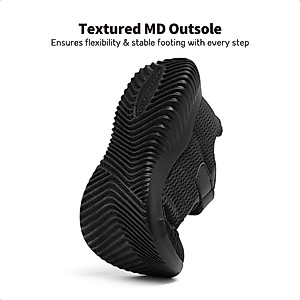 DREAM PAIRS Boys Girls Shoes Kids Tennis EZ-Ons FunRun Breathable Running Athletic Sport Sneakers,Size 2 Little Kid,All/Black,KRIDER-1