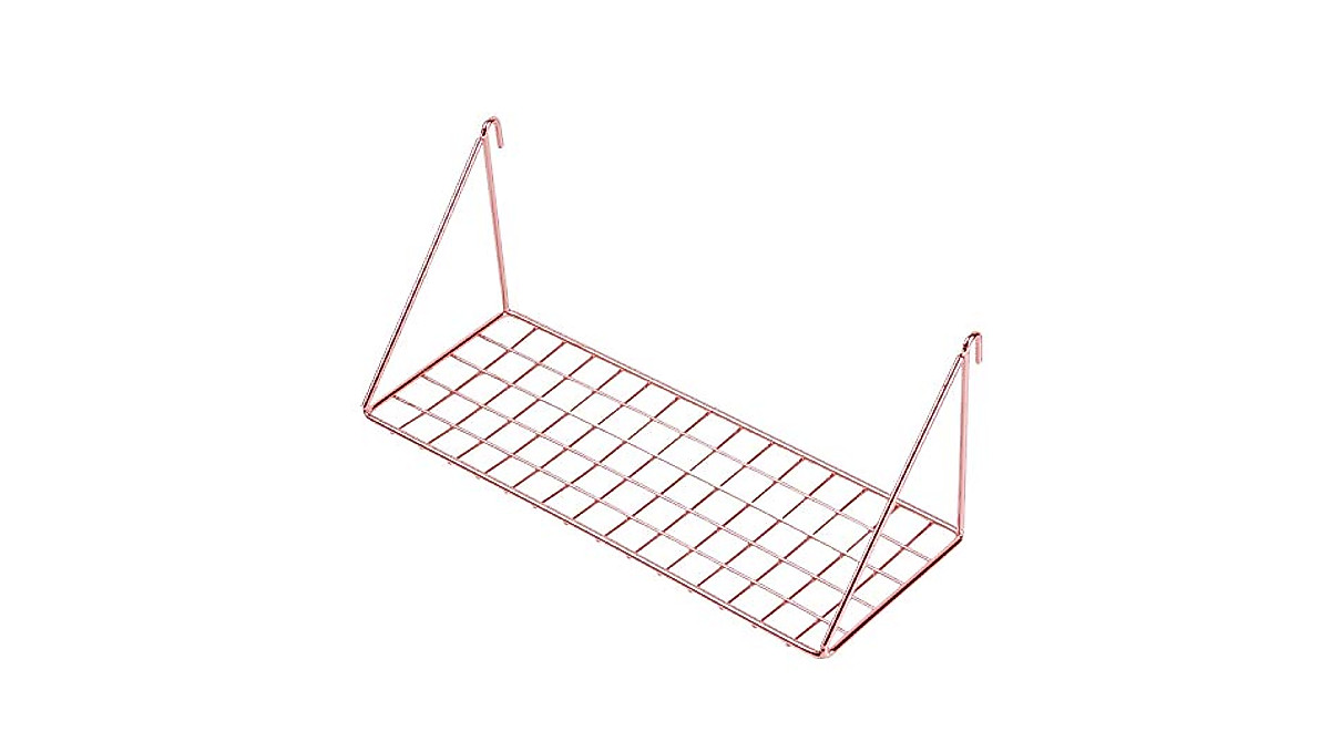 GRIDYMEN Rose Gold Wall Shelf for Grid Panels - Stylish & Space-Saving