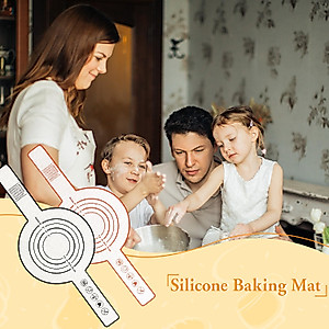 WHTAOMILI 2Pcs Silicone Baking Mat For Dutch Oven, Long Silicone Bread Sling Non-Stick Oven Liner Mat, Silicone Pastry Mat for Baking Mat Set For Dough Pizza Cookies Transfer and Baking（Red&Black)