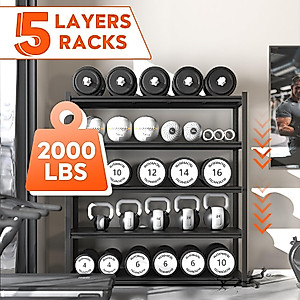 Howezone 72" H Garage Shelving 2000LBS Heavy Duty Storage Shelves Adjustable 5 Tier Metal Shelves for Storage Garage Industrial Shelving Utility Racks,16" D x35.5 Wx72 H,Black