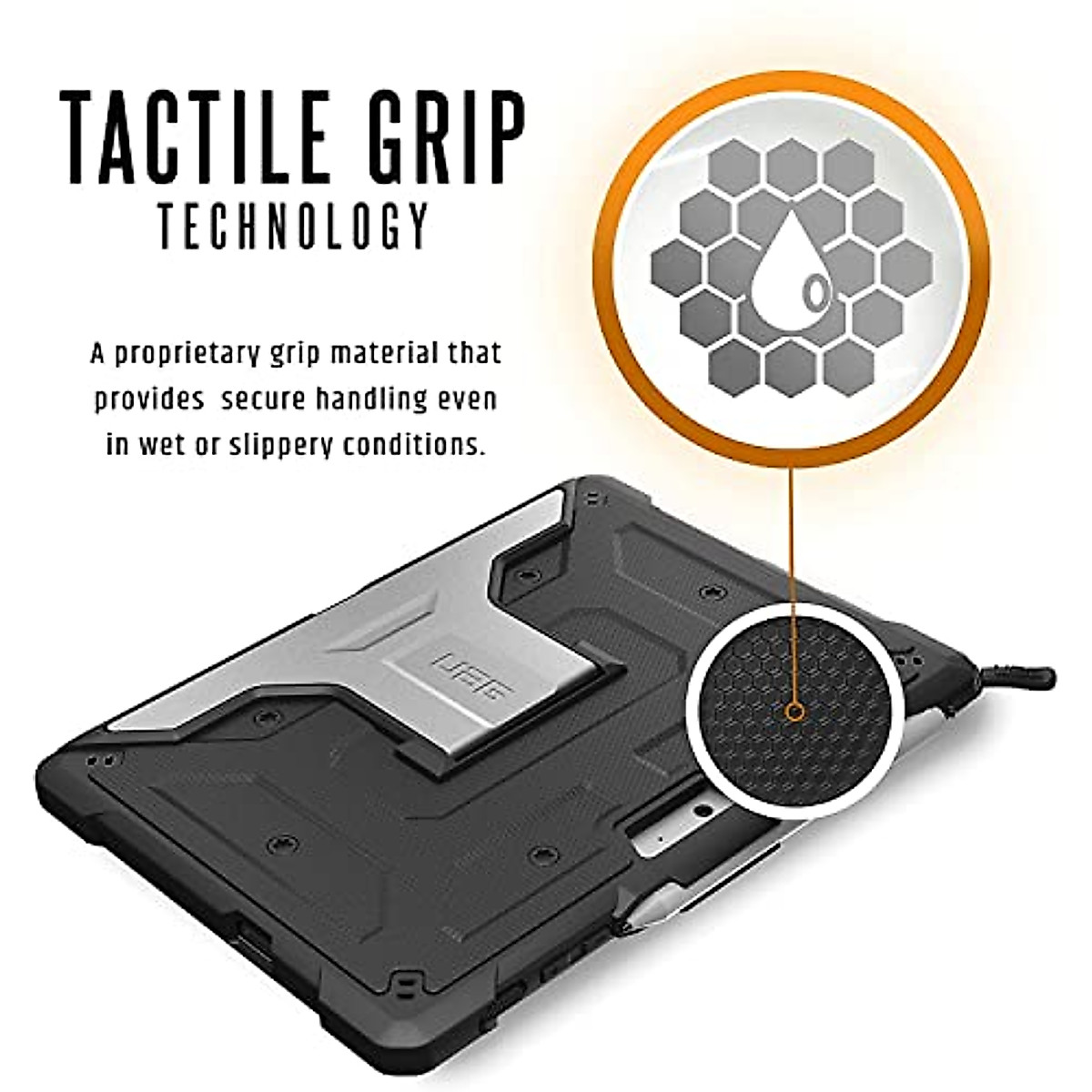 URBAN ARMOR GEAR UAG Designed for Microsoft Surface Go 4/ Surface Go 3 / Surface Go 2 / Surface Go Case 10.5" Metropolis Feather-Light Rugged Aluminum Stand Military Drop Tested Cover Black