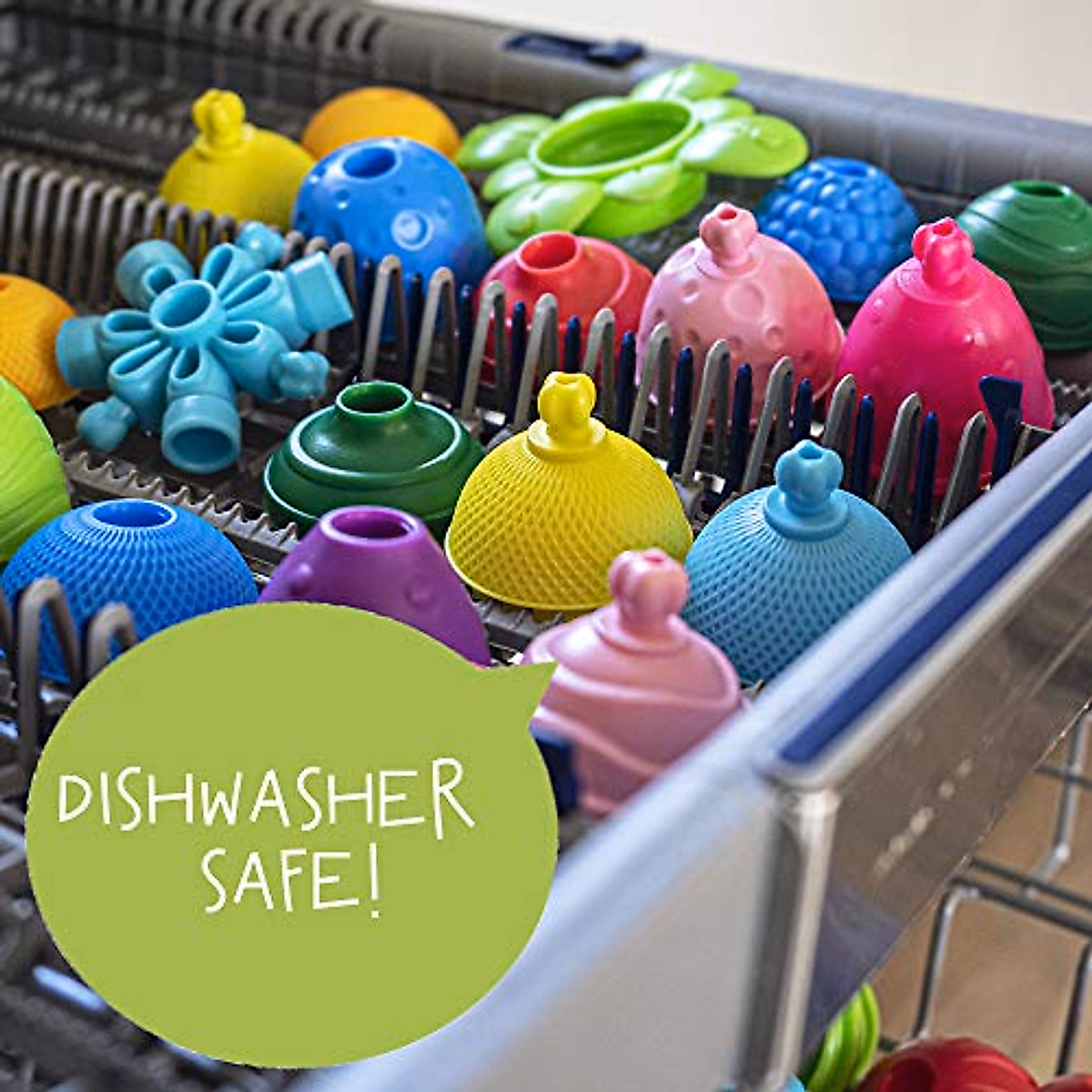 Lalaboom 24 Piece Baby Toddler Beads – Montessori Educational Shape and Color STEM Construction Toy 10 Months to 3 Years - BL200