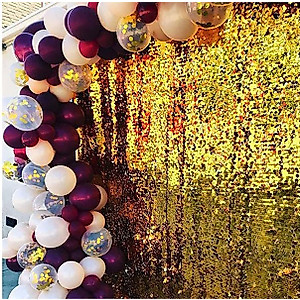 Graduation Decorations Maroon Gold 2024/Burgundy Gold Graduation Party Decorations/Burgundy Gold White Balloons 40pcs ASU/FSU Fall Bridal Shower Wedding/Fall Burgundy Birthday Decorations Women