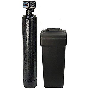 Metered water softener with 3/4" Fleck 5600 Econominder control, 64,000 grain capacity with by-pass valve