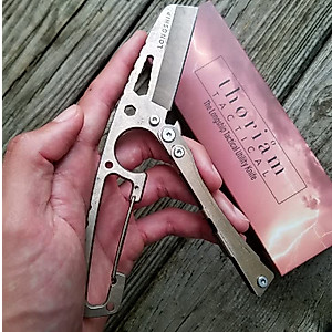 The Longship Knife - Intergrated Sheath, Intergrated Carabiner, Tactical Utility, All-Terrain, Stainless Steel Fixed Blade (1)