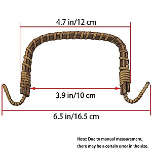 Ruiwaer Rattan Metal Teapot Handle Tea Accessories Supplies for Ceramic Pot, Pottery Tea Pots, Japanese Wired Teapot, Dark Brown