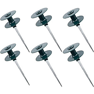 Coloch 6 Pack Hose Guard Stake, 10 Inch Garden Hose Guide Spike Zinced Metal Spike with Heavy Spin Top, Keep Garden Hose Out of Flower Beds for Plant Protection, Greenhouse, Yard Lawn