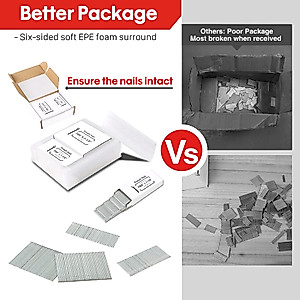 SHALL 16 Gauge Finish Nails, 2000-Count (1-1/4, 1-1/2, 2, 2-1/2 Inch) 16GA Galvanized Finishing Nails Assorted, Nail Gun Nails & Small Finishing Nails Assortment for Pneumatic, Electric Finish Nailer