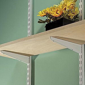 Organized Living freedomRail Bracket for Wood Shelves, 10.5-inch - White
