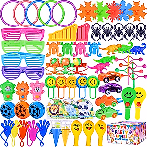 Max Fun Party Toys Assortment for Kids Party Treasure Chest Prizes Box Birthday Party School Classroom Rewards Carnival Prizes Pinata Fillers Christmas Stocking Stuffers (70pcs party toys)