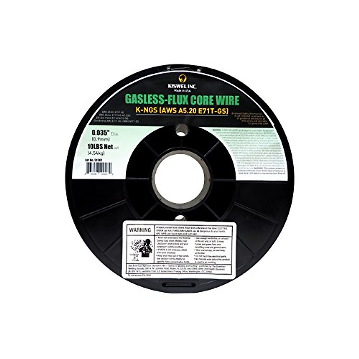 Kiswel USA K-NGS E-71TGS 0.035in. Dia 10lb. Gasless-Flux Core Wire Welding wire Made in USA
