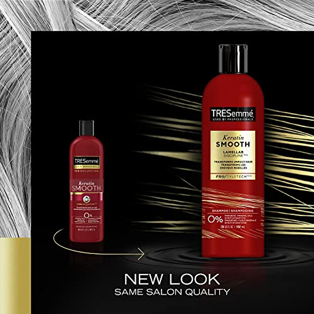 TRESemmé Keratin Smooth Smoothing Shampoo for Frizzy Hair Formulated With Pro Style Technology 20 oz