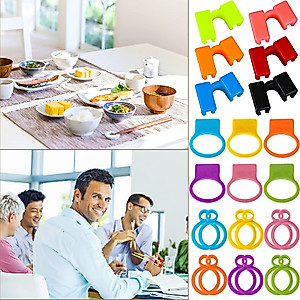 36 Pieces Chopstick Helper Training Kit Chopsticks Learning Ring Buckle Chopsticks Connector Reusable Plastic Training Chopstick Helper for Many Age Beginner Trainer or Learner