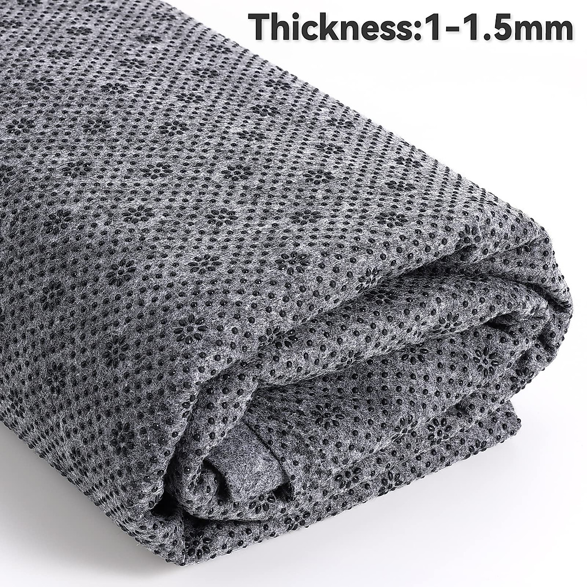 Pllieay 72x40 Inch Non Slip Final Backing Cloth, Vinyl Primary Tufting Cloth Backing Fabric, Non Slip Pad with Plum Blossom Pattern for Carpets Rug Tufting Gun Cushion Punch Needle