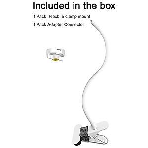 Baby Monitor Mount Compatible with HelloBaby HB65/HB66/HB248,ANMEATE SM935E Baby Monitor Camera 15.7 inches Flexible Clip Clamp Mount Long Gooseneck Arm, Baby Monitors Holder Without Tools