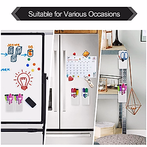 VieFantaisie 2 PCS Magnetic Pen Holder, Magnetic Dry Erase Marker Holder, Magnetic Marker Pencil Holder for Fridge, Whiteboard Marker Holder for School, Office, Home, Magnetic Marker Organizer, White