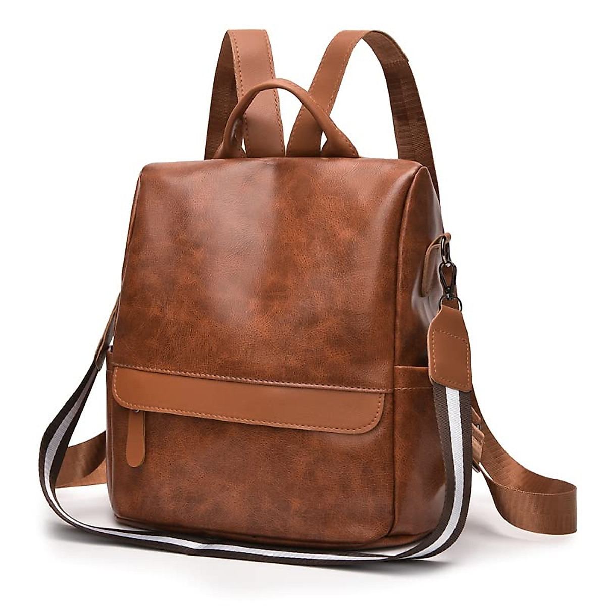 fashion Backpack Purse for women soft PU Leather medium size Shoulder Bag, Ladies Satchel travel Bags