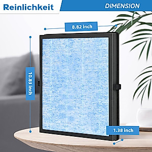Reinlichkeit MK04 AIR Replacement Filter Compatible with Aroeve MK04 MG04JH, H13 True HEPA Filter, Compare to Part MK04LX, 2 Packs, Blue
