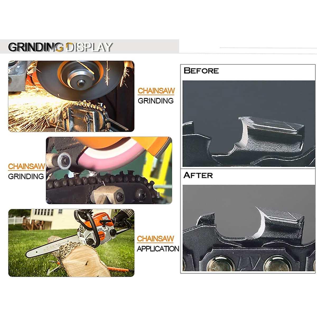 CBN Chainsaw Grinding Wheel 5-3/4" Dia, 3/16" Thick, 7/8" Arbor for 3/8" and .404 Pitch Steel Chains (3/16 inch Thick)