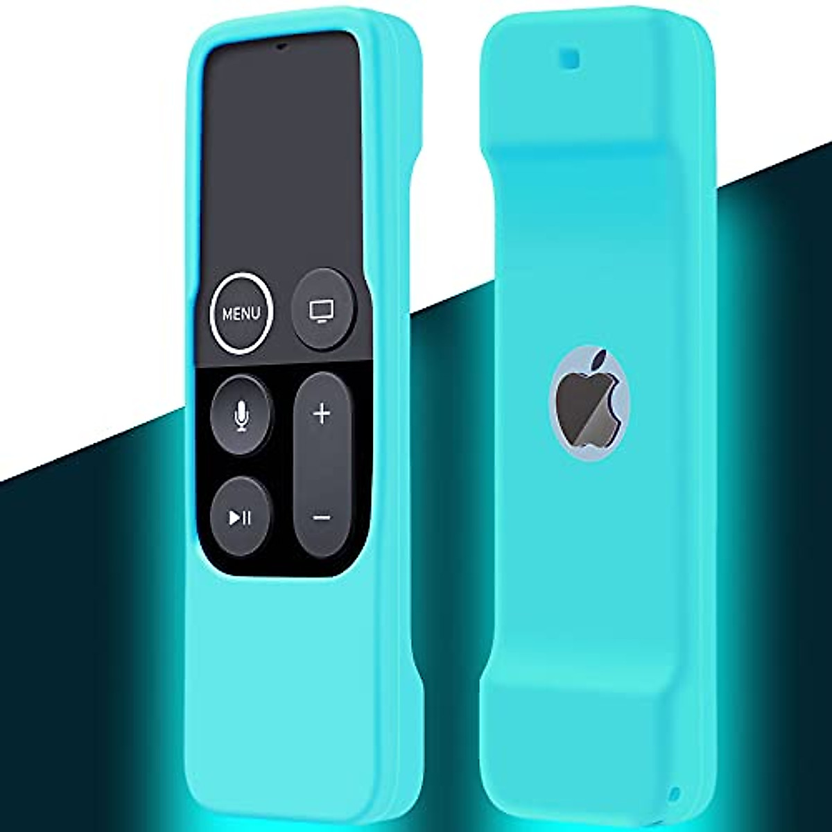 Case Compatible with Apple TV 4K/ 4th Gen Remote Light Weight Anti-Slip Shock Proof Silicone Cover for Controller for Apple TV Siri Remote Glow in The Dark