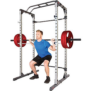 Fitness Reality Squat Rack Power Cage with | Optional Lat Pulldown & Leg Holdown Attachment | Squat and Bench Rack Combos| Super Max 810 XLT |