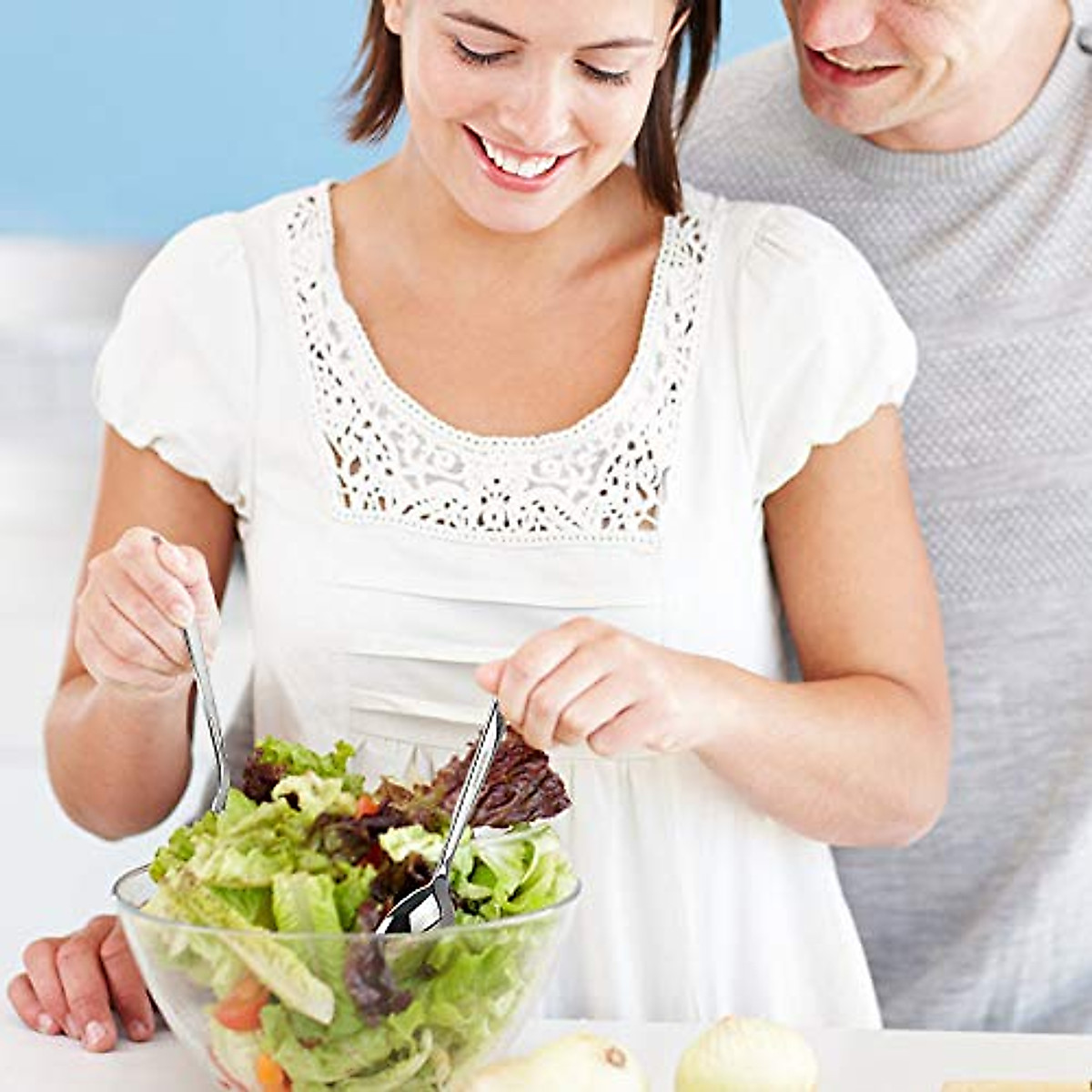 Yarebest 4-piece Large Buffet Serving Spoon Stainless Steel, 9.44 Inch