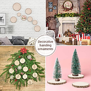 Maputune 8 Pcs 7-8 inches Large Unfinished Wood Slices for Centerpieces, Natural Rustic Wooden Plate for DIY Craft, Round Wood Chips for Table Signage Painting Wedding Party Christmas Decor