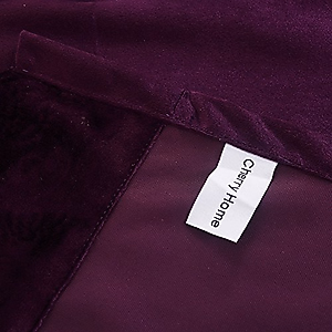 Cherry Home 52-Inch-by-84-Inch Velvet Blackout Grommet Curtain Panel, Purple