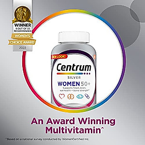 Centrum Silver Women's Multivitamin for Women 50 Plus, Multivitamin/Multimineral Supplement with Vitamin D3, B Vitamins, Non-GMO Ingredients, Supports Memory and Cognition in Older Adults - 100 Ct