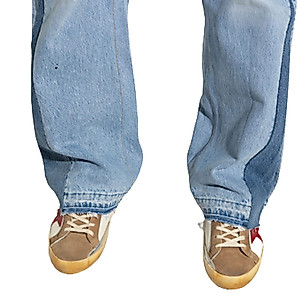 Golden Goose Super-Star Leather Upper with Signature Embroidery Leather Star Suede Heel Mens Distressed Sneakers - 40 White