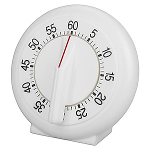 60 Minutes Kitchen Timer, Round Shape Cooking Ring, Mechanical Counter Alarm Clock Home Baking Cooking Steaming Manual Timer