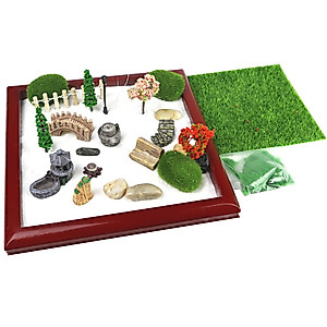 Mini Zen Garden Accessories, Outdoor Fairy Garden Miniatures, Sandbox Decorations, Zen Tray Items, Terrarium Ornaments, Dollhouse Supplies, Desk Top Figurines, Bonsai Decorative Craft Tools Kit