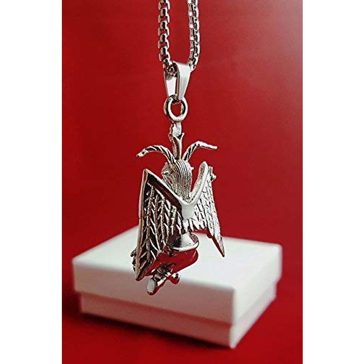 Church of Satan Baphomet Pendant Necklace 316L Stainless Eliphas Levi