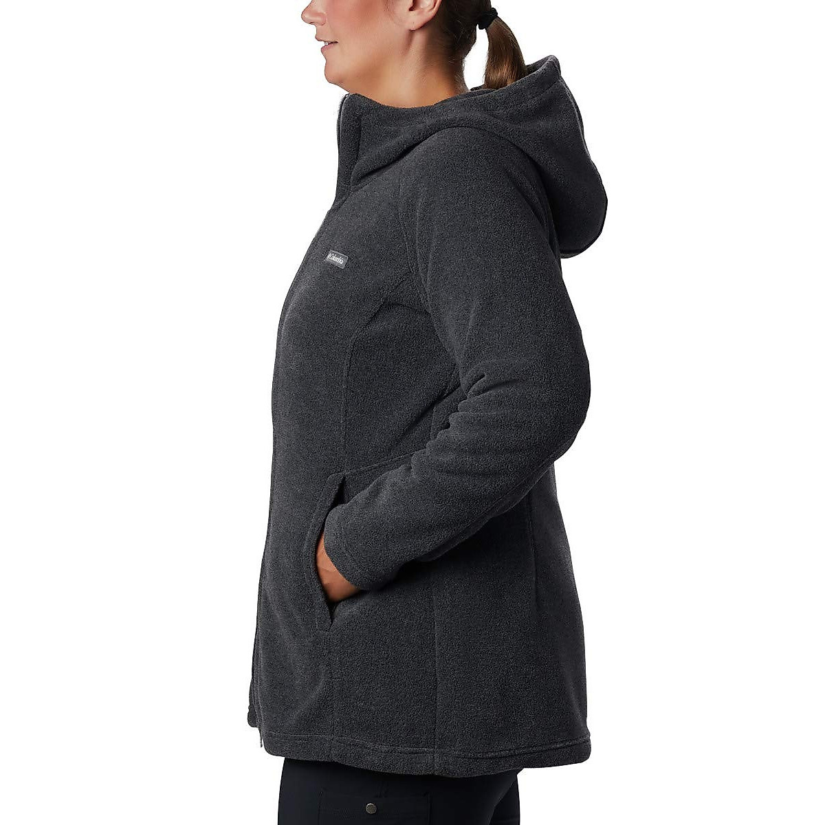Columbia Women's Benton Springs II Long Hoodie, Charcoal Heather, Medium