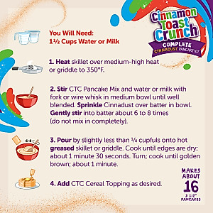 Betty Crocker Cinnamon Toast Crunch Pancake Kit, Baking Mix, 15.6 oz.