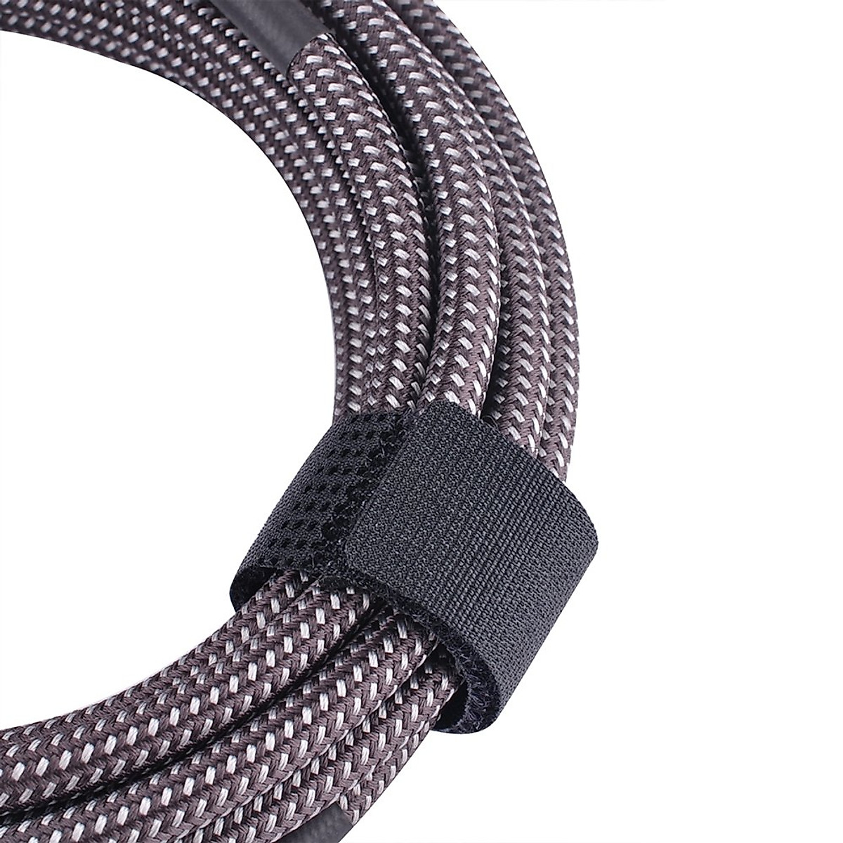 AvimaBasics Premium 15 Foot Guitar Instrument Cable - Right Angle 1/4-Inch TS to Straight 1/4-Inch TS 15 FT Tweed Cloth Jacket - 15 Feet Pro Cord 15' Phono 6.3mm - Single (Black)