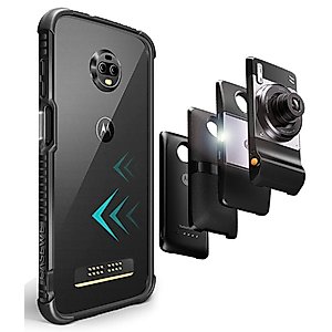 Casewe - Motorola Moto Z3 / Z3 Play Protective Flexible Bumper Case Cover/Compatible with Moto Mods - All Matte Black