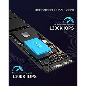 acer Predator GM7000 2TB NVMe Gaming SSD - M.2 2280 PCIe Gen4 (16 Gb/s) x 4, 3D TLC NAND PC Internal Solid State Hard Drive with DDR4 DRAM Cache Up to 7400 MB/s - BL.9BWWR.106