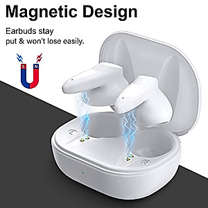 Wireless Earbuds, TITACUTE Bluetooth Headset Mini in-Ear Headphone Noise Canceling Deep Bass Earphone for iPhone 13 Pro Max 14 11 XR 8 Samsung A53 S23 A14 S22 S21 S20 Galaxy Z Flip Google Pixel 6 6a 7