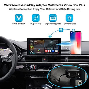 Smart World Company MMB 11.0 Android OS Video Streaming Adapter for Carplay and Android Auto Media interfaces enables app Download Music Video Navigation USB Type-C HDMI