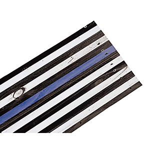 Thin Blue Line Rustic Table Runner-Cotton Linen-Long 90 inche Black American Police Flag Dresser Scarves,Tablerunner for Kitchen/Coffee/Dining,Gift for Law Enforcement,Home Décor Holiday Dinner Scarf