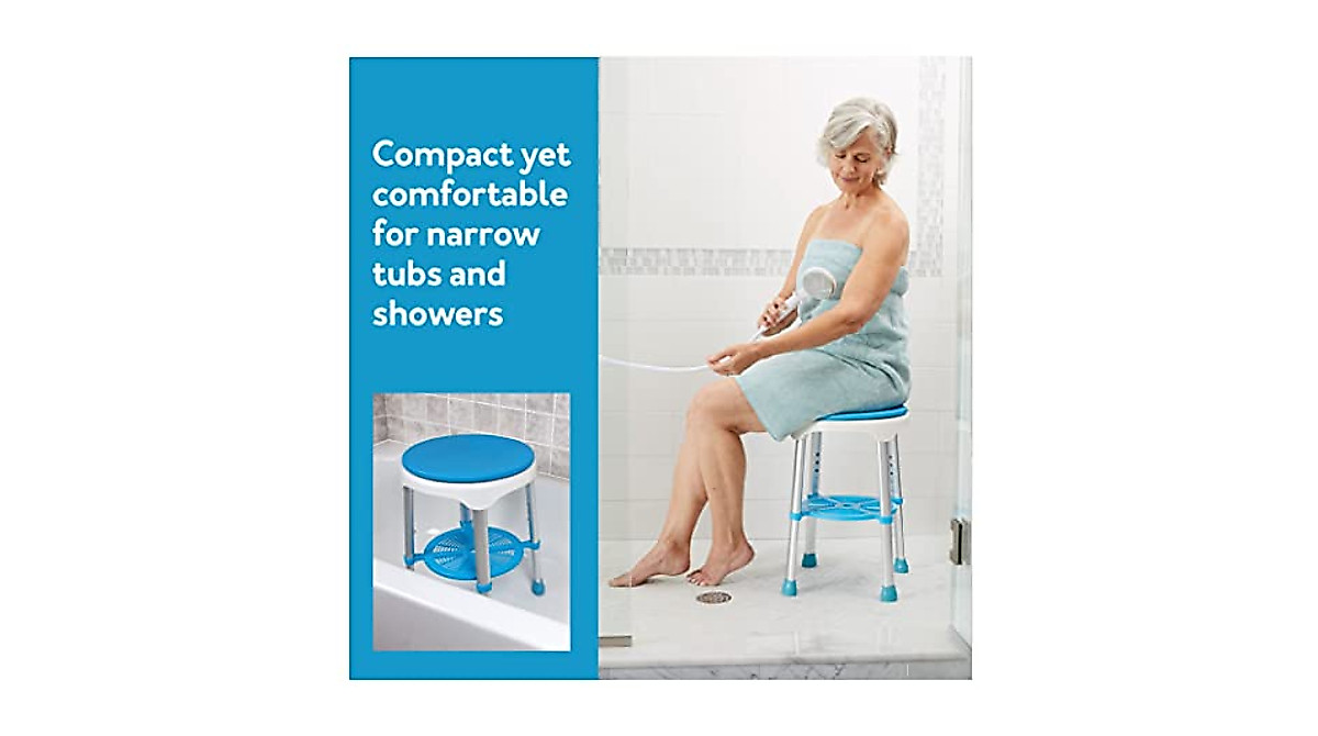 Carex Easy Swivel Bath Stool and Bathtub Stool - Shower Stool ...