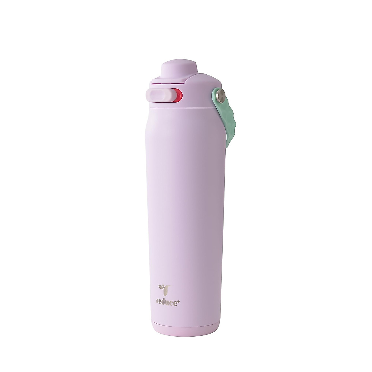 REDUCE Aura Vacuum Insulated 26 oz Water Bottle - Leak-Proof & Chug Spout for Quick Hydration - Keeps Drinks Cold for 30 Hours - Removable Handle for Travel or Gym - Soft Sit Base - Lilac Bud
