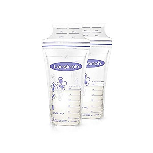 Lansinoh Breastmilk Storage Bags With Convenient Pour Spout Double Zipper Seal