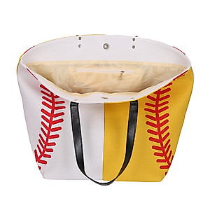 Large Baseball Tote Bag Sports Prints Utility Tote Beach Bag Travel Bag