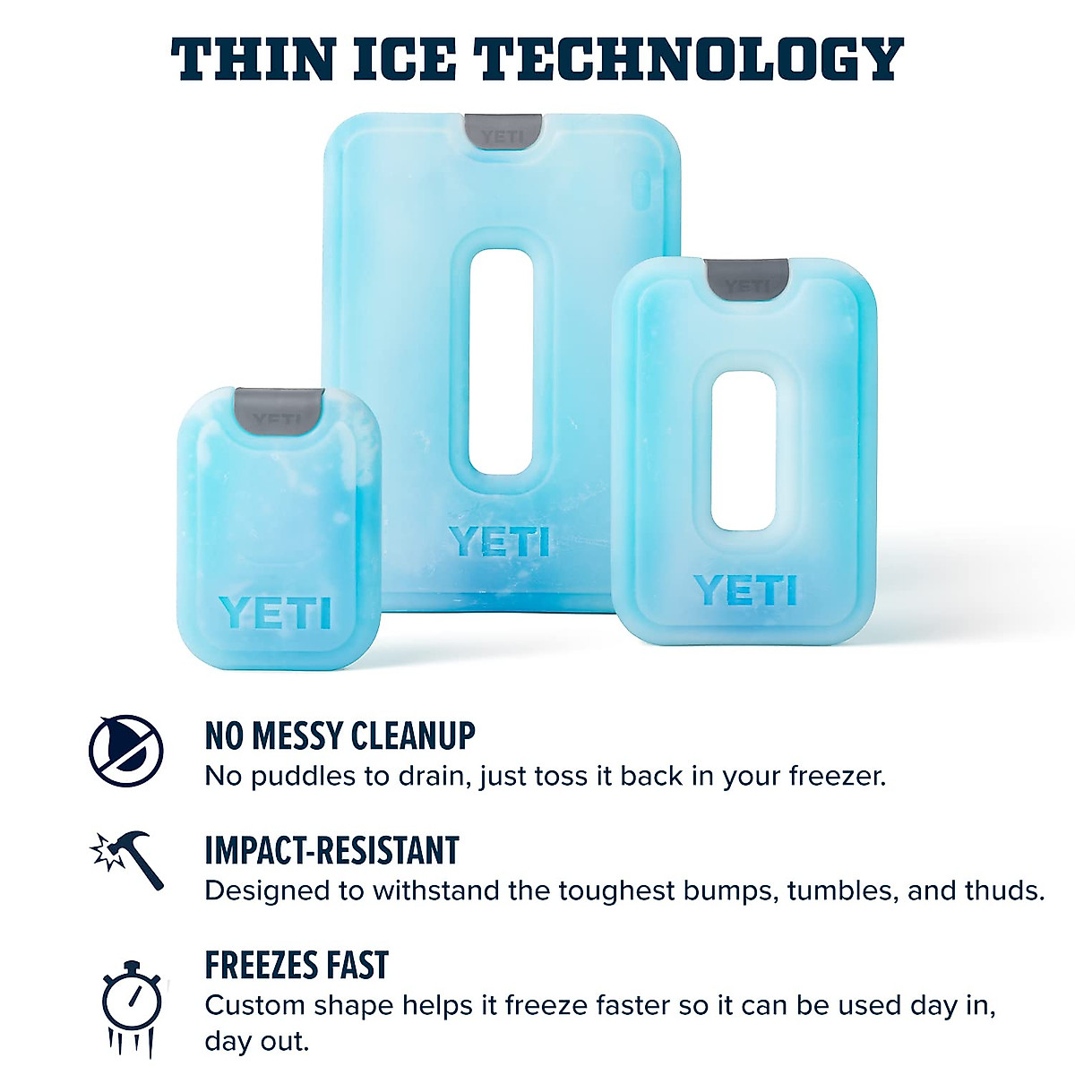 YETI Thin ICE Refreezable Reusable Cooler Ice Pack, Medium