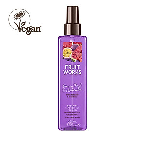 Fruit Works Passion Fruit & Watermelon Cruelty Free & Vegan Body Mist With Natural Extracts 1x 250ml